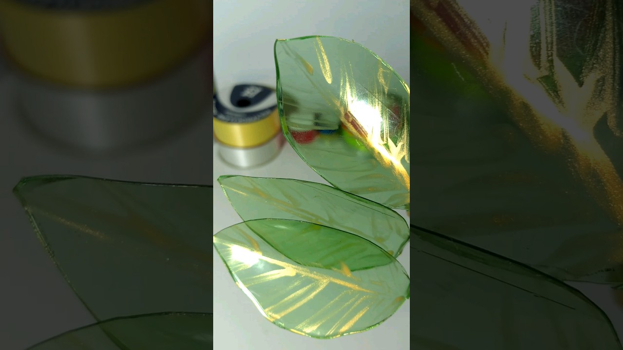 DIY cara membuat daun bunga cantik dari botol plastik bekas #kerajinandaribotolplastik #tutorialdw