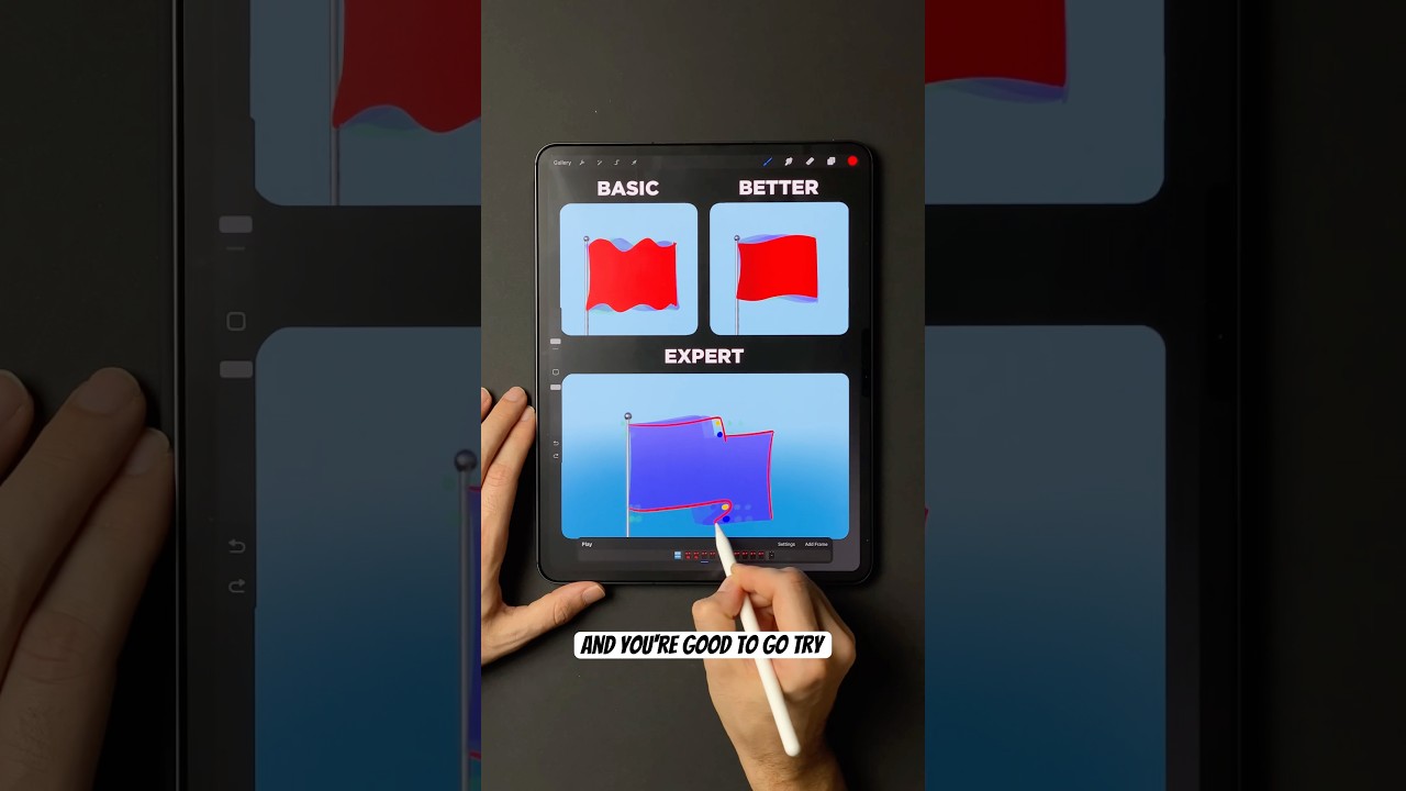 3 Levels Animation 🚩 how to animate a Flag