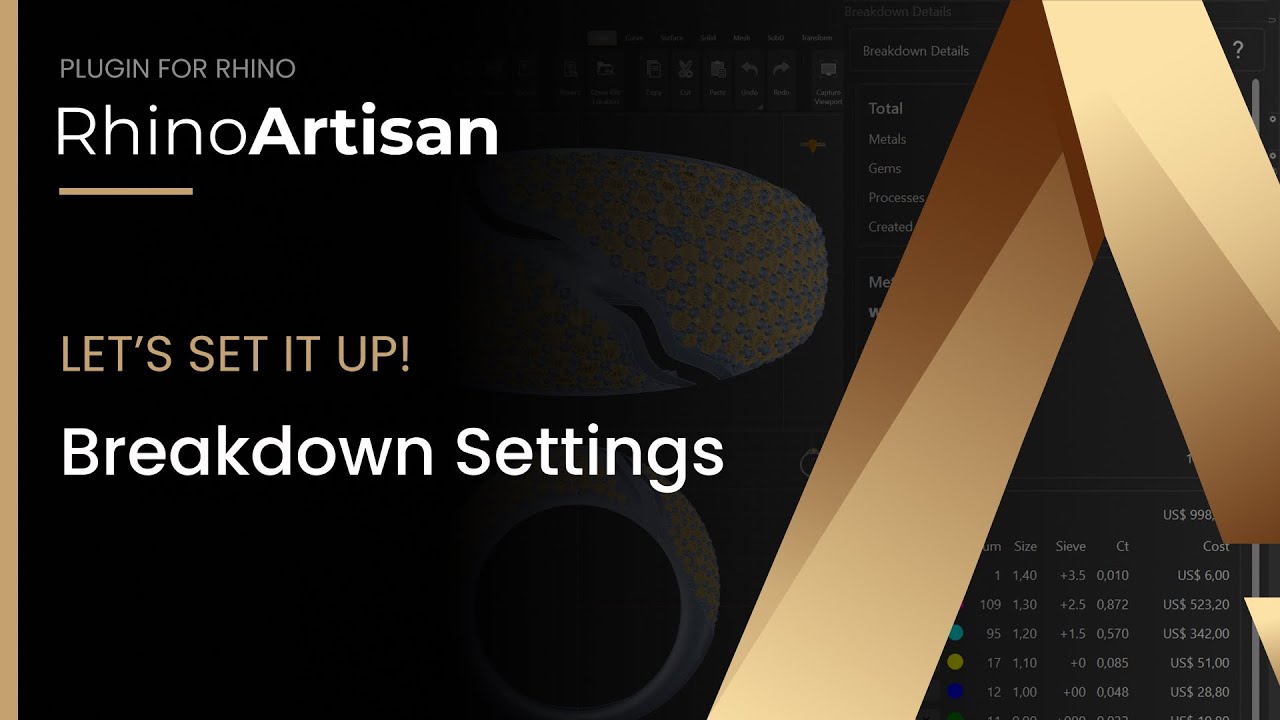 Tutorial: Master Breakdown Settings | RhinoArtisan