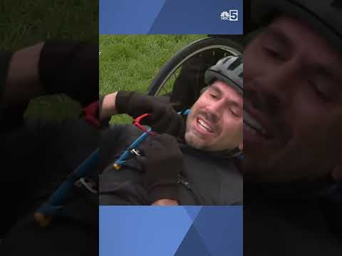 Vermont City Marathon 2025: Men's Handcyclist winner crosses the finish line