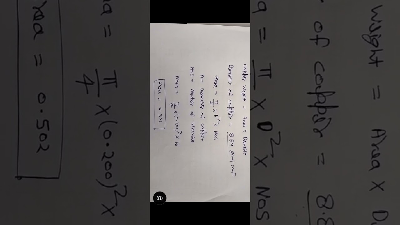 copper weight calculation