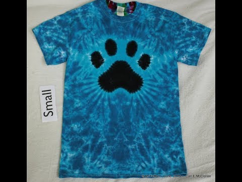 Tie Dye a Dog Paw Print Tee