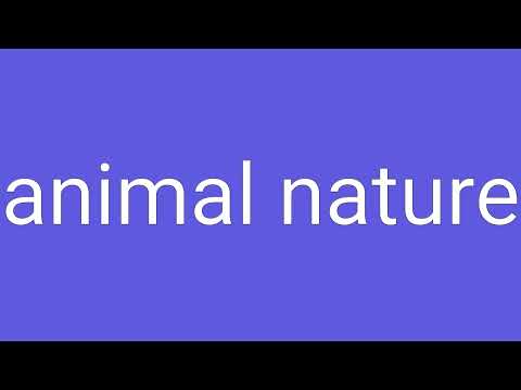Animal Nature Definition & Meaning