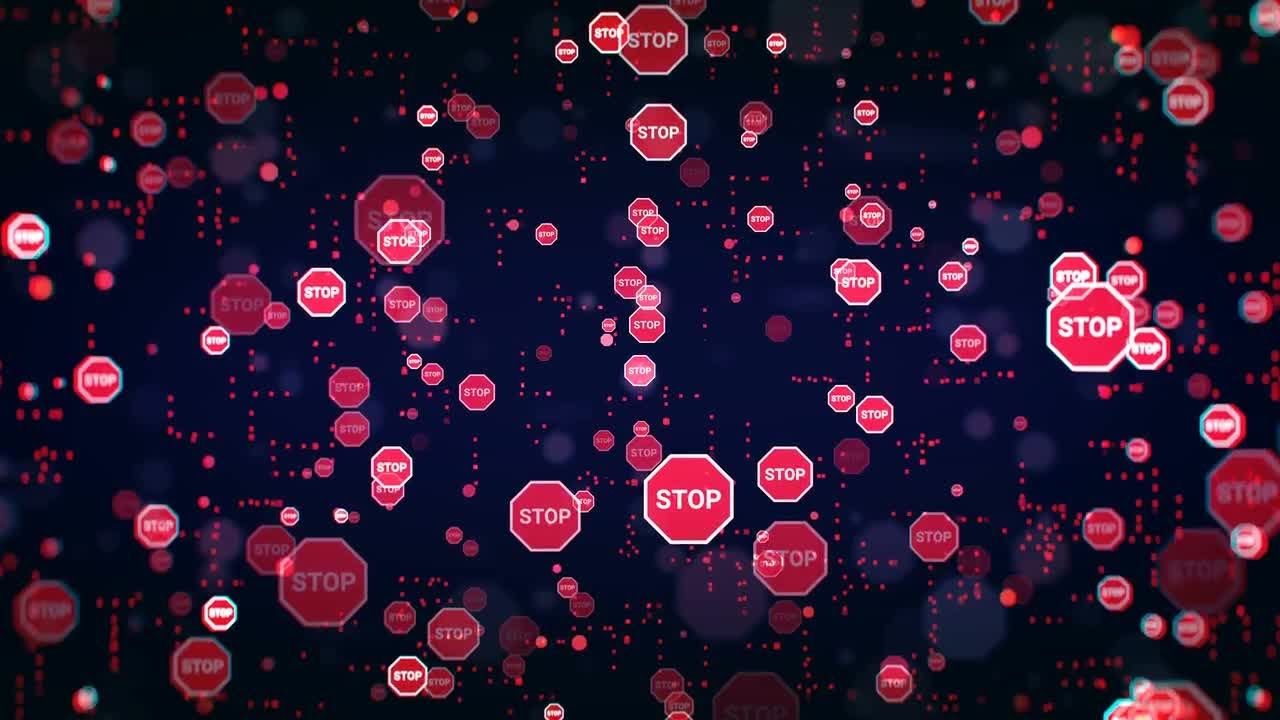 Stop Signs Background Stock Motion Graphics
