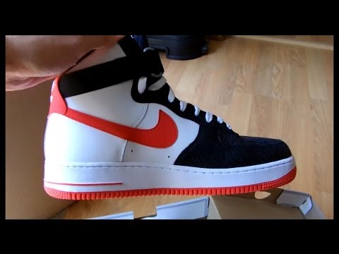 Nike Air Force 1 White/Red/Black Hightops Unboxing