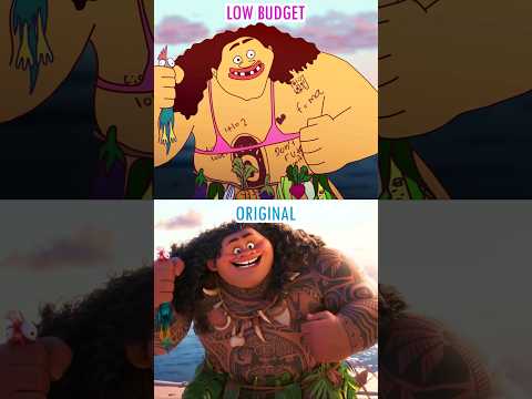 Moana 2 🌊 Original vs Low Budget #animation #short #funny #moana2#animatiomeme