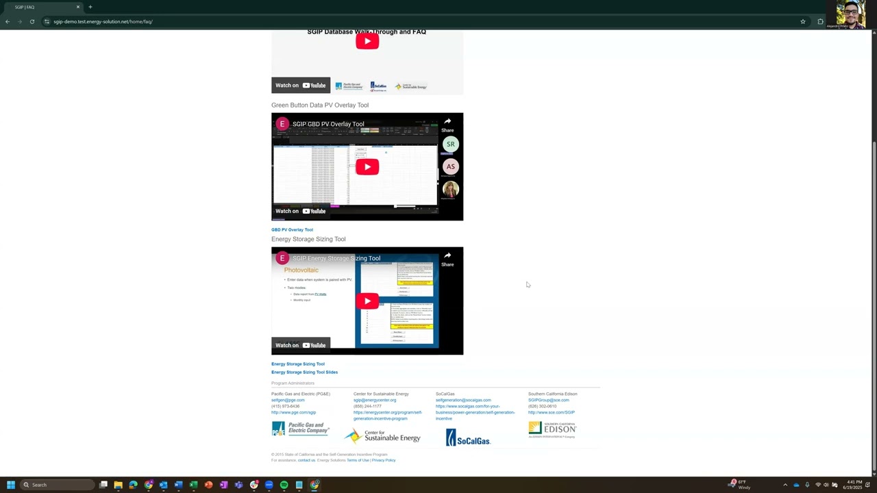 SGIP RSSE Application Walk-through