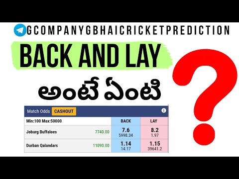 how to use back and lay buttons in telugu#howtousebacklaybuttonstelugu #backlaytelugu #telugucricket