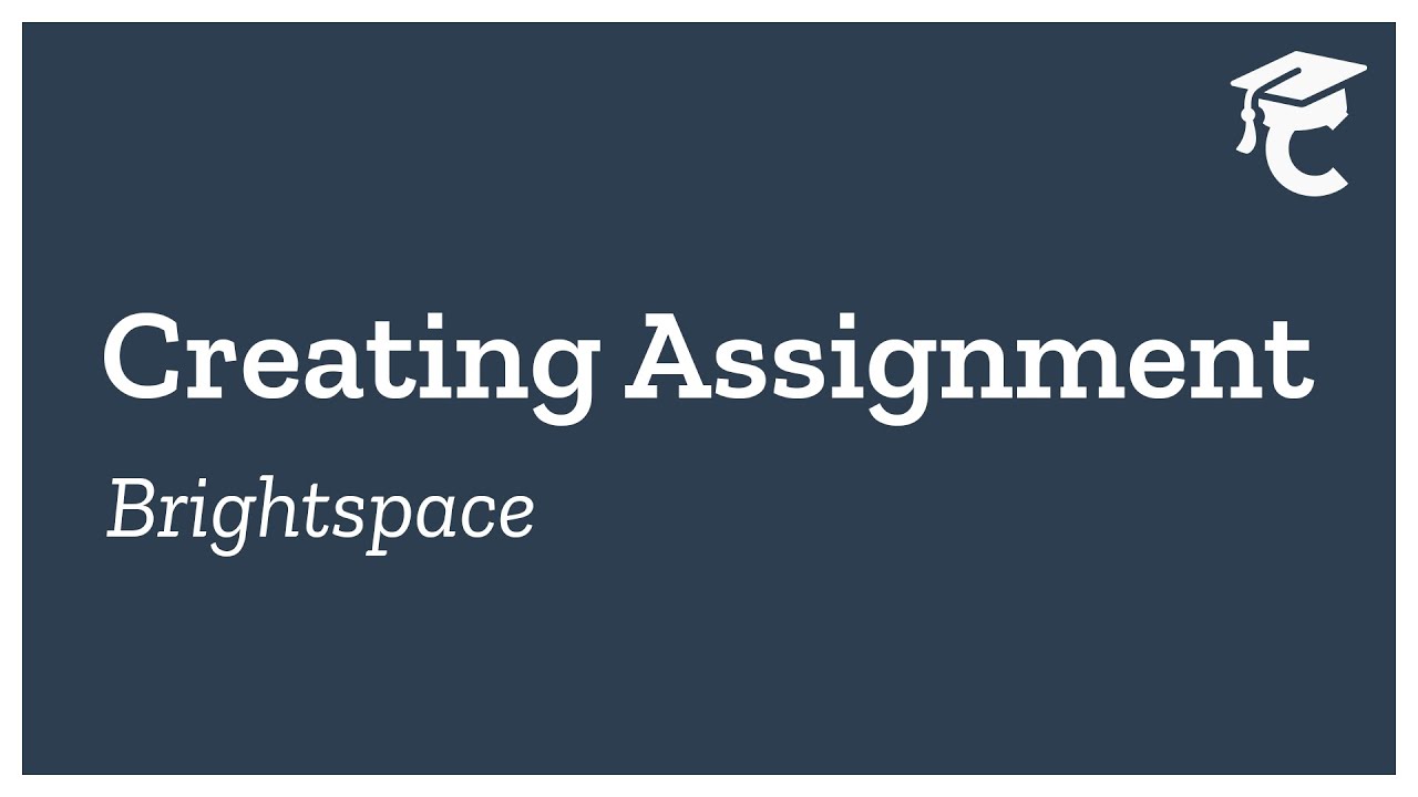 Creating an assignment - Brightspace - CodeGrade Tutorial