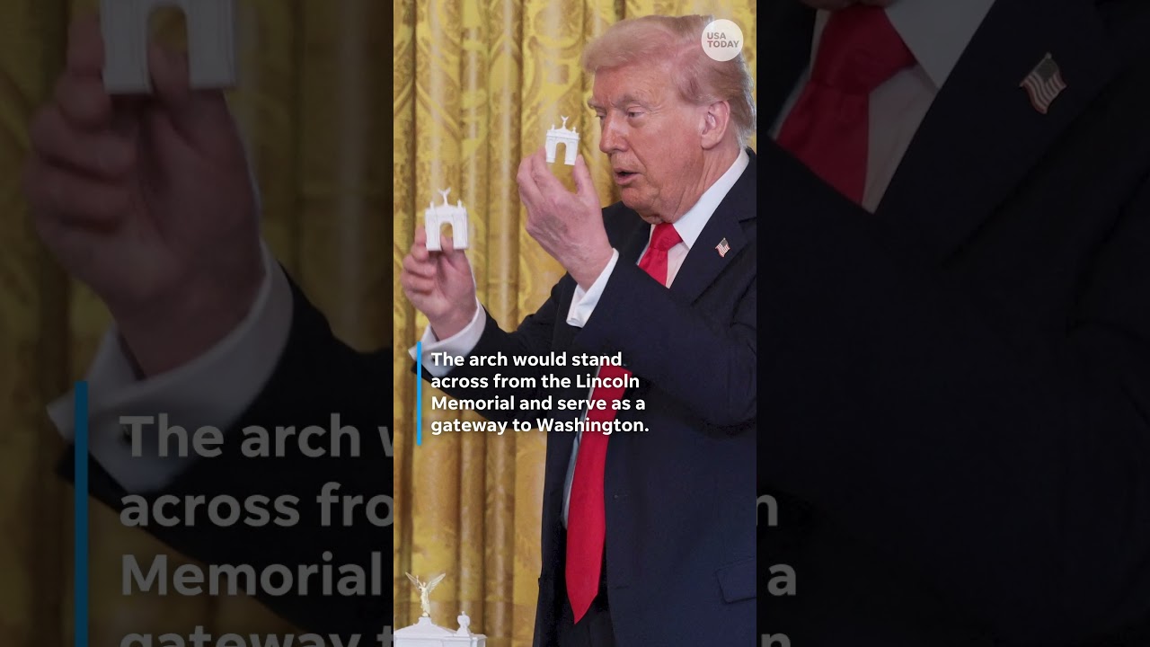 Arc de Trump: President Trump reveals 3-D model