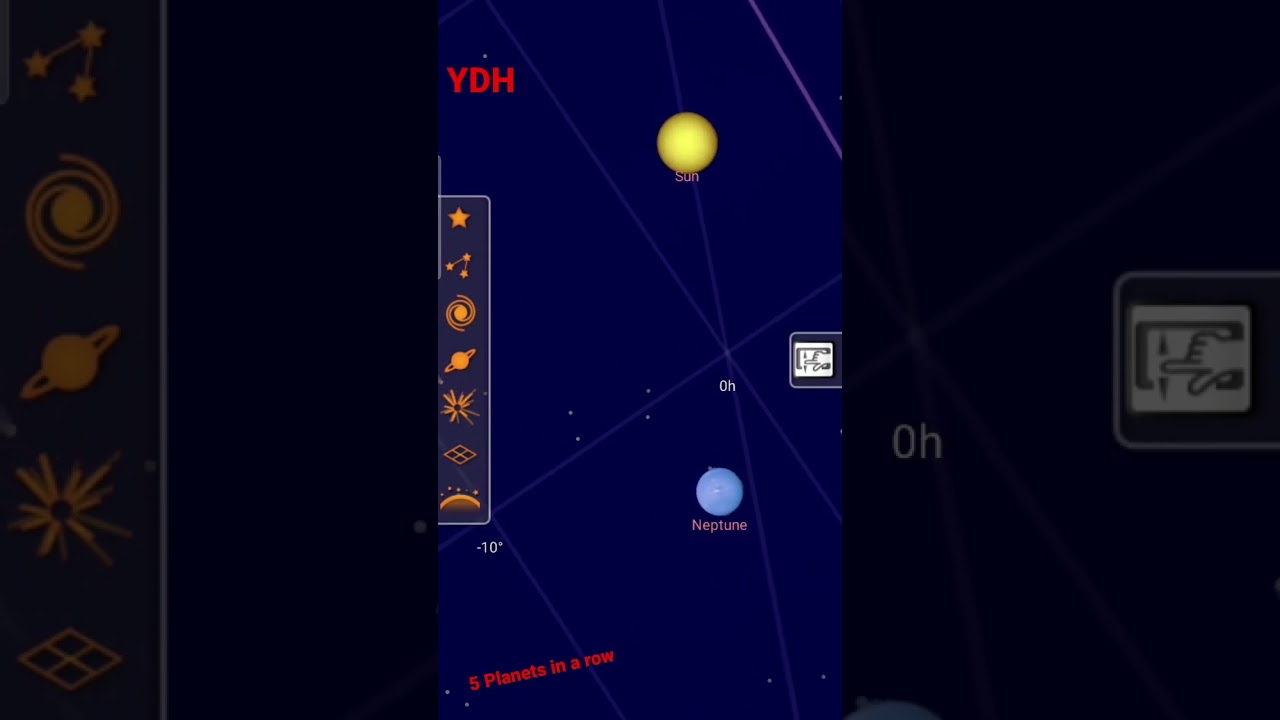 5 Planets in a row - 28-03-23 /using skymap app #planets #shorts