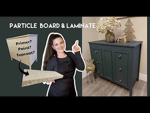 How To Paint LAMINATE & PARTICLE BOARD|| IKEA Furniture Makeover!