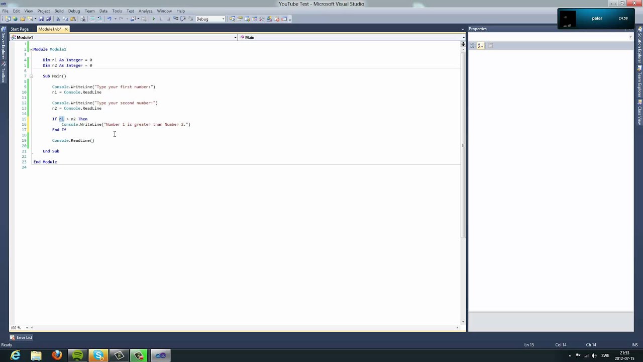 Visual Basic Tutorial #3 - If-ElseIf Statements