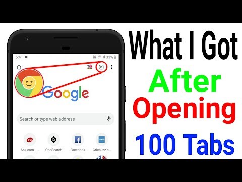 What happened after opening 100 tabs in mobile Google Chrome