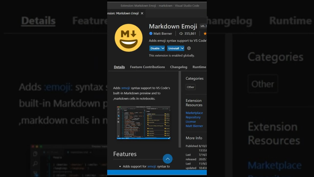 Start using emoji syntax in Markdown files! :smile: