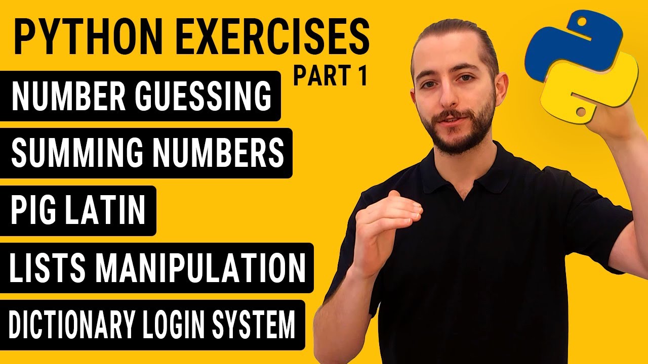 Learn Python Programming With 5 Beginner Python Exercises | 2h FREE Python Tutorials