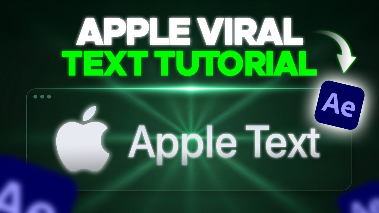 The Apple Text Animation Style Everyone Is Using (After Effects Tutorial)