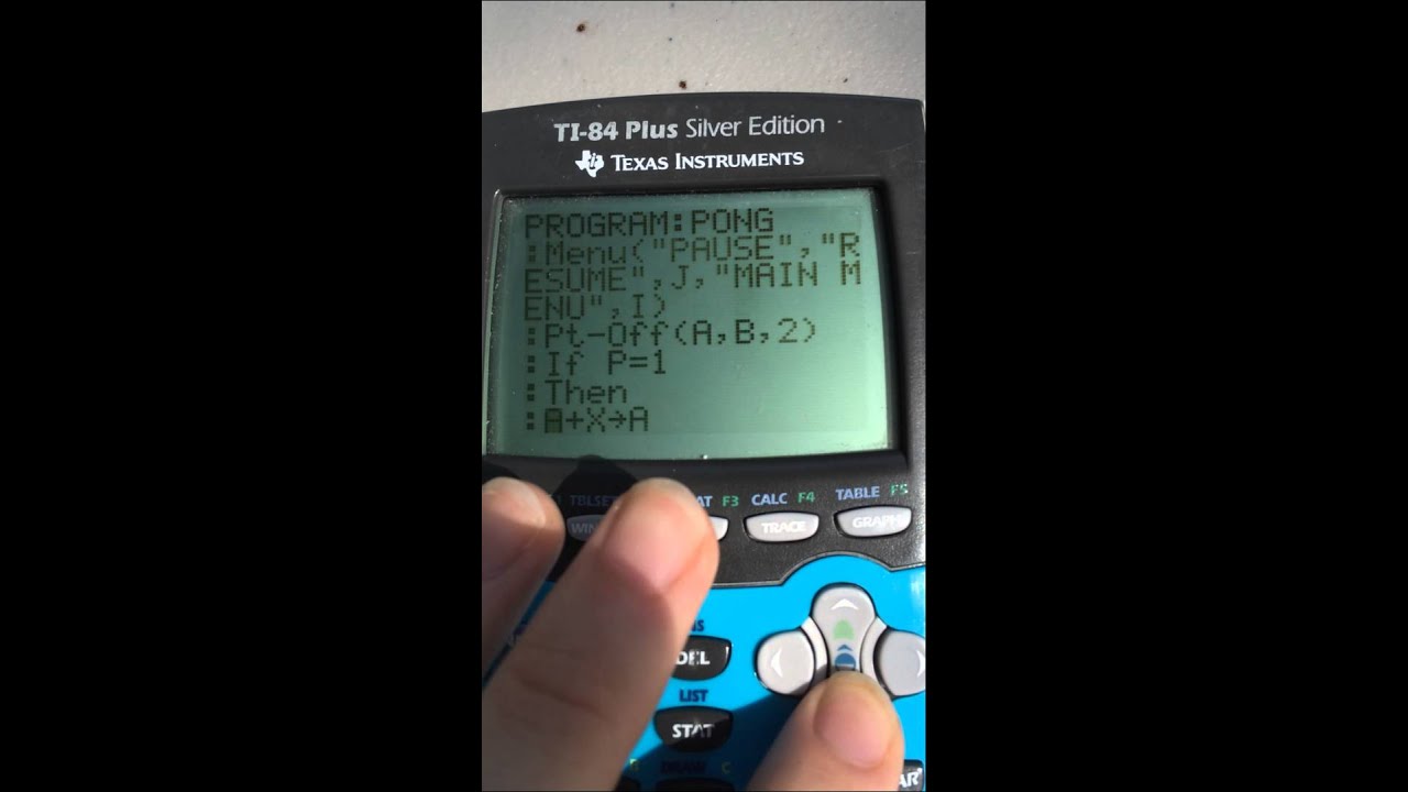 TI 84 Pong Source Code