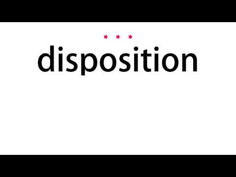 How to pronounce disposition - Vocab Today