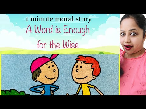 A Word is Enough for the Wise | 1 minute moral story | The Story Queen #kidsstory #toddlers #viral