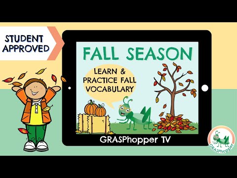 FALL Season for Kids | Learn all about fall vocabulary in English | Fall Vocab Activity Scenes