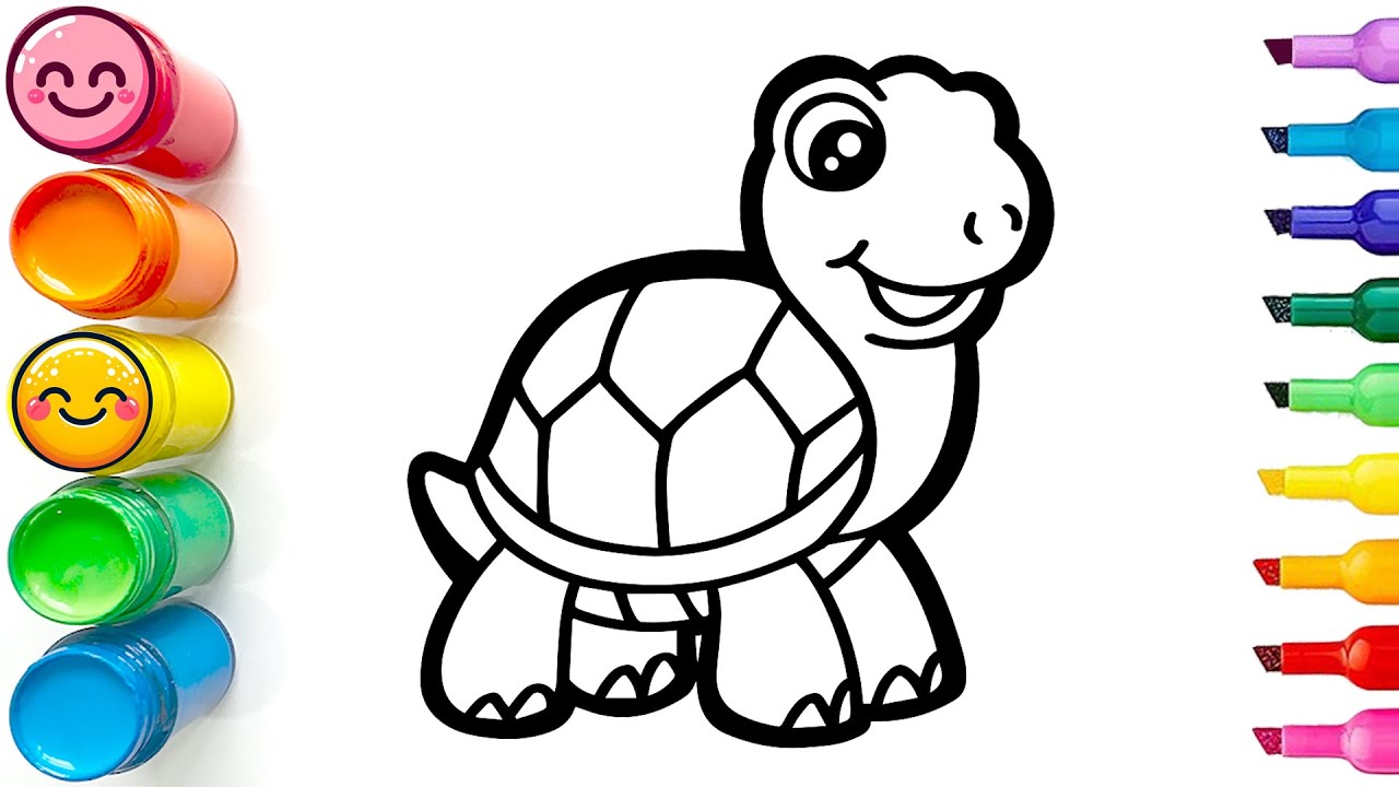 How to Draw a Cute Turtle | Step by Step Drawing Guide