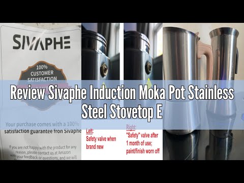 Review Sivaphe Induction Moka Pot Stainless Steel Stovetop Espresso Strong Coffee Maker 4 Cup /200ml