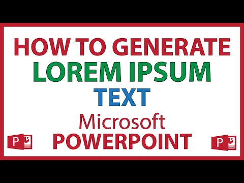 How To Generate Lorem Ipsum Placeholder Text In Microsoft PowerPoint | 365 | 2024