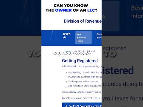 How to Know Who Owns an LLC #shorts
