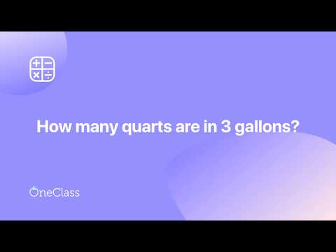 how many quarts is 3 gallons