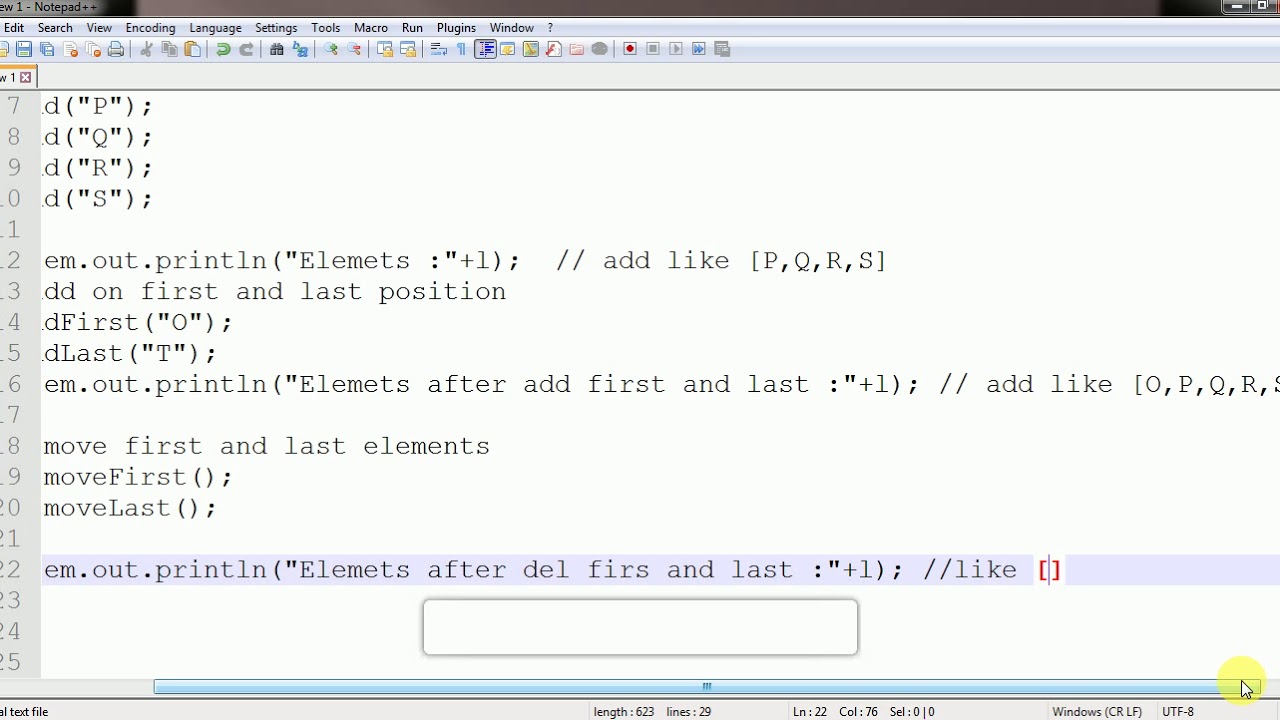 LinkedList Class in Java with Simple Demo Program
