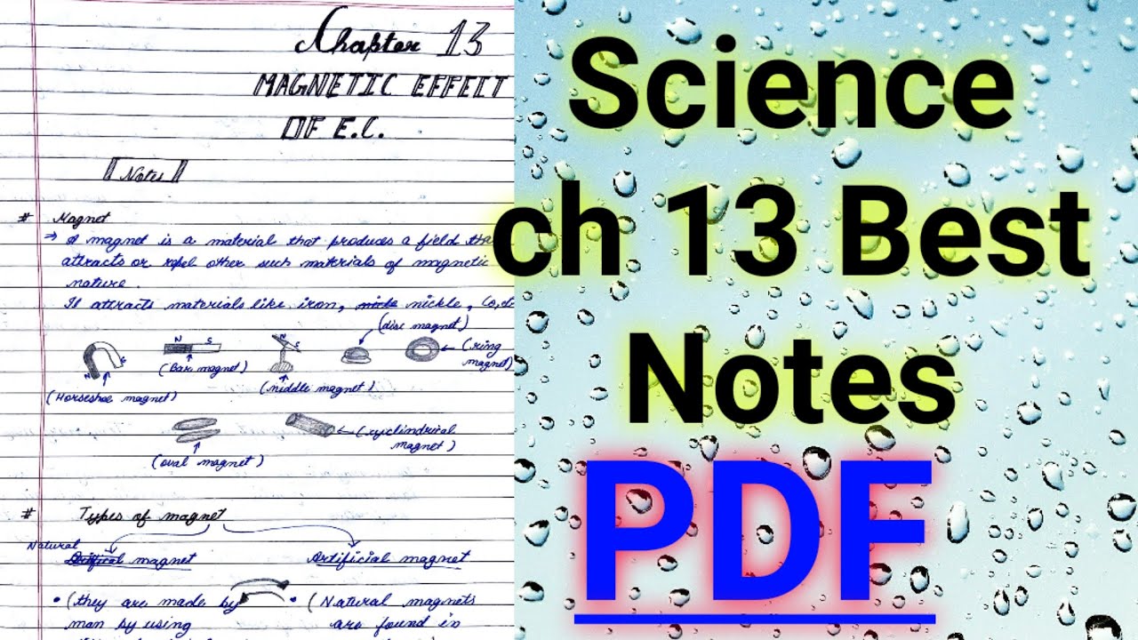 #class10 #cbse #science ch 13 Magnetic Effect of Electric Current best #notes #pdf #ncert