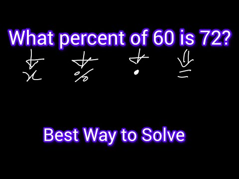 What percent of 60 is 72?