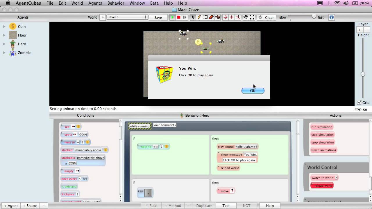 Make your first 3D Game with AgentCubes