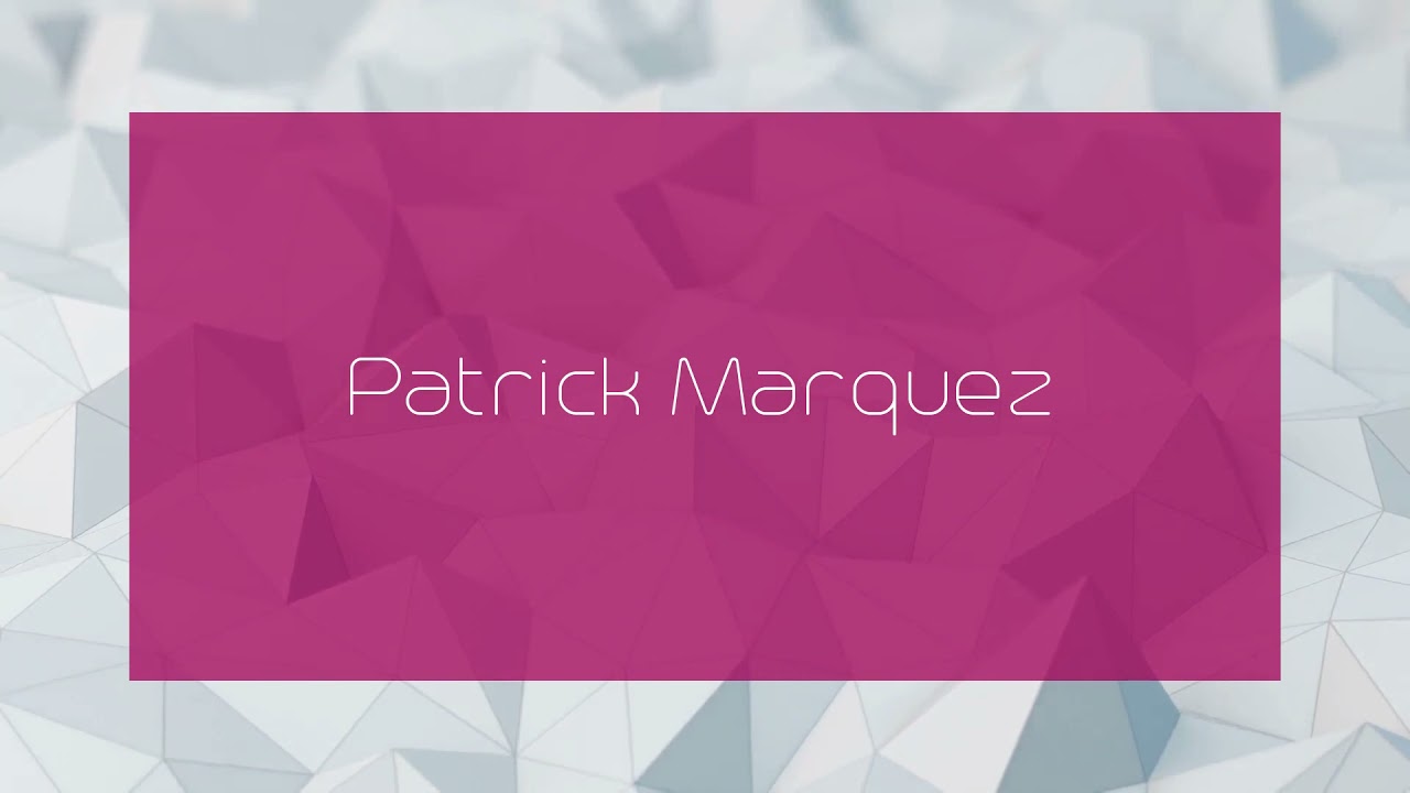 Patrick Marquez - appearance