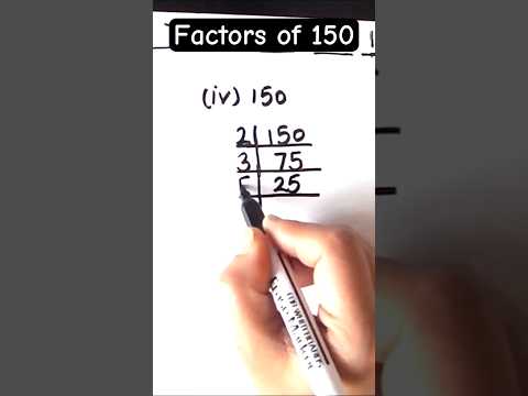 How to find factors of150 by Prime factorization / prime factors of 150 / 150 ke factors/ #Shorts