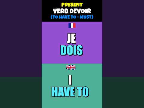 The French Verb "Devoir" β Conjugation & Meaning! π«π· #learnfrench #frenchforbeginners #shorts