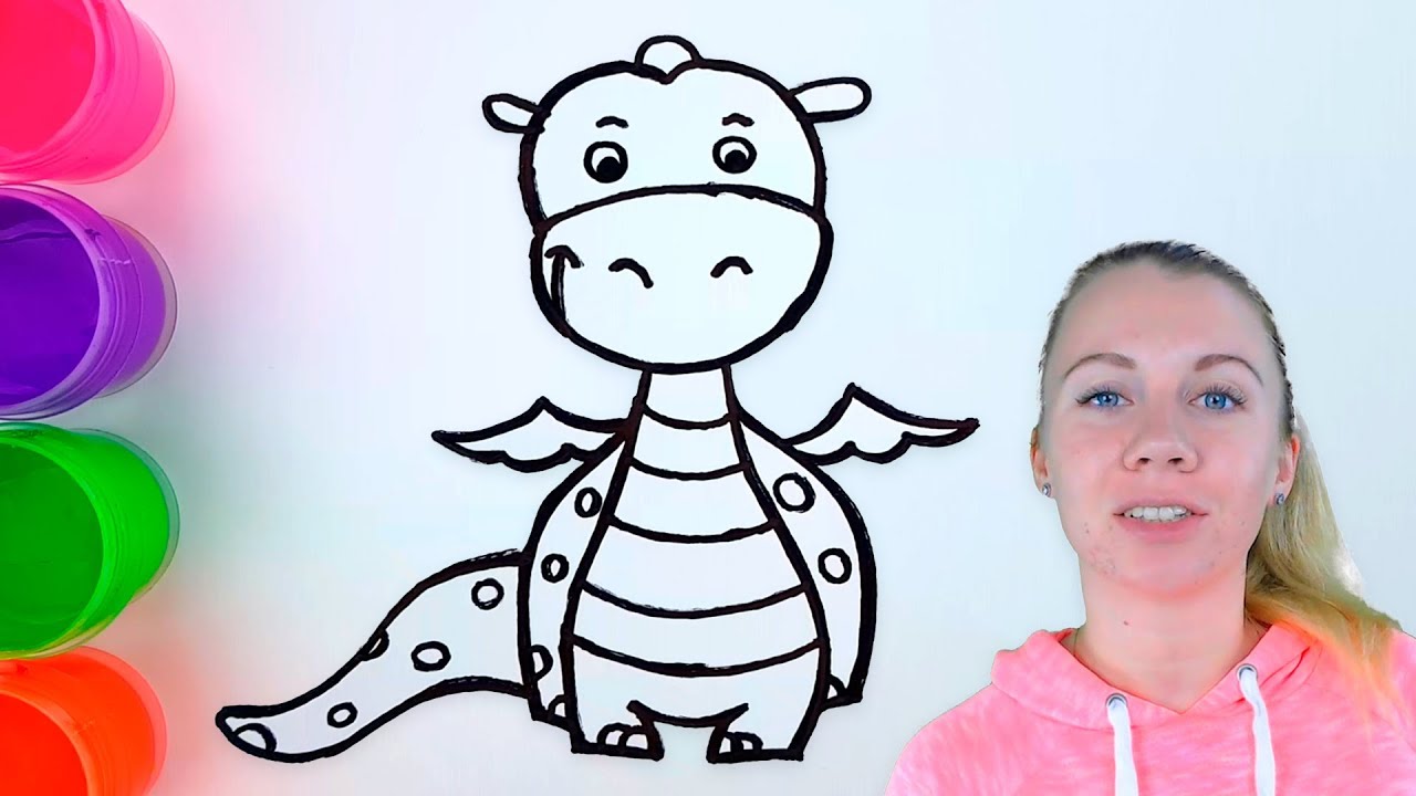 Cute Dragon Coloring Pages - How to Draw a Cute Dragon