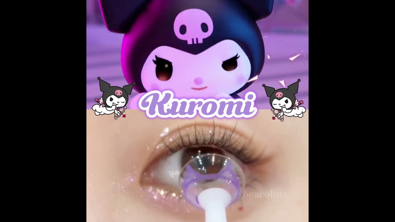 [BEACOLORS] Kuuu Kuromi??!💜😍#contactlenses #KUROMI #sanrio #trending #cute #sanriolover#cosplay #fyp