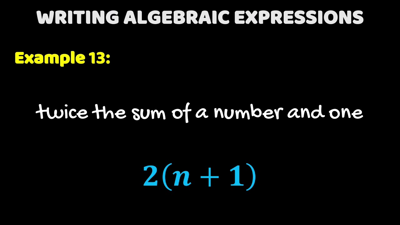 Algebraic Expressions Practice Problems