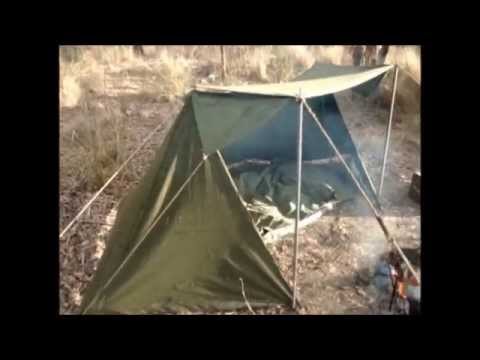 US ARMY PUP TENT MOD INTO A WHELEN