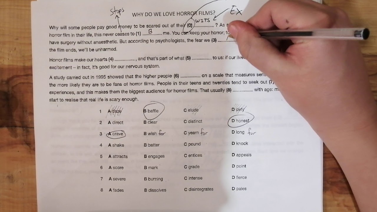 CAE multiple-choice cloze
