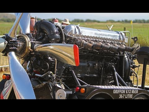 Big Old Airplane Engines Starting Up and Sound