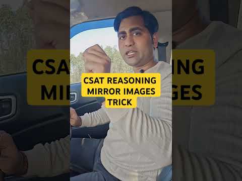 Csat reasoning mirror image questions tricks #shorts #roaro2024 #uppsc #uppcs