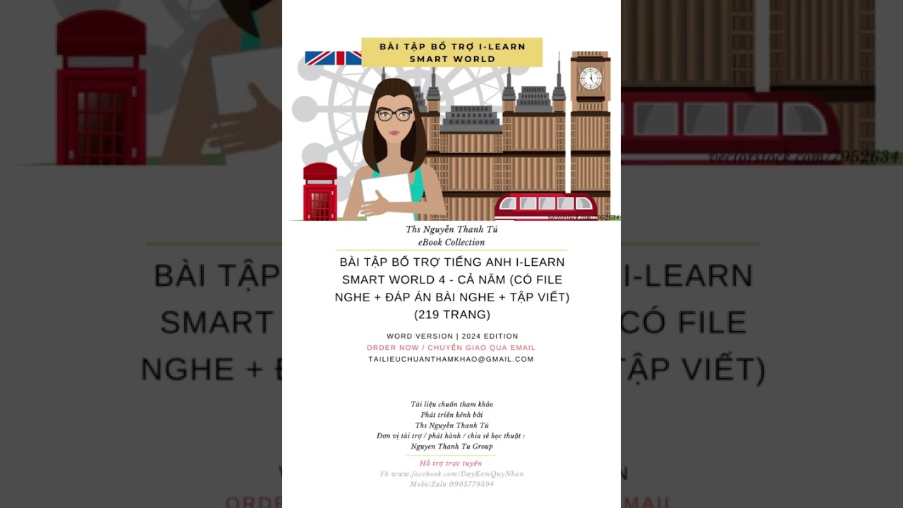 BÀI TẬP BỔ TRỢ ﻿TIẾNG ANH I-LEARN SMART WORLD 4 - CẢ NĂM (CÓ FILE NGHE + ĐÁP ÁN BÀI NGHE + TẬP VIẾT)