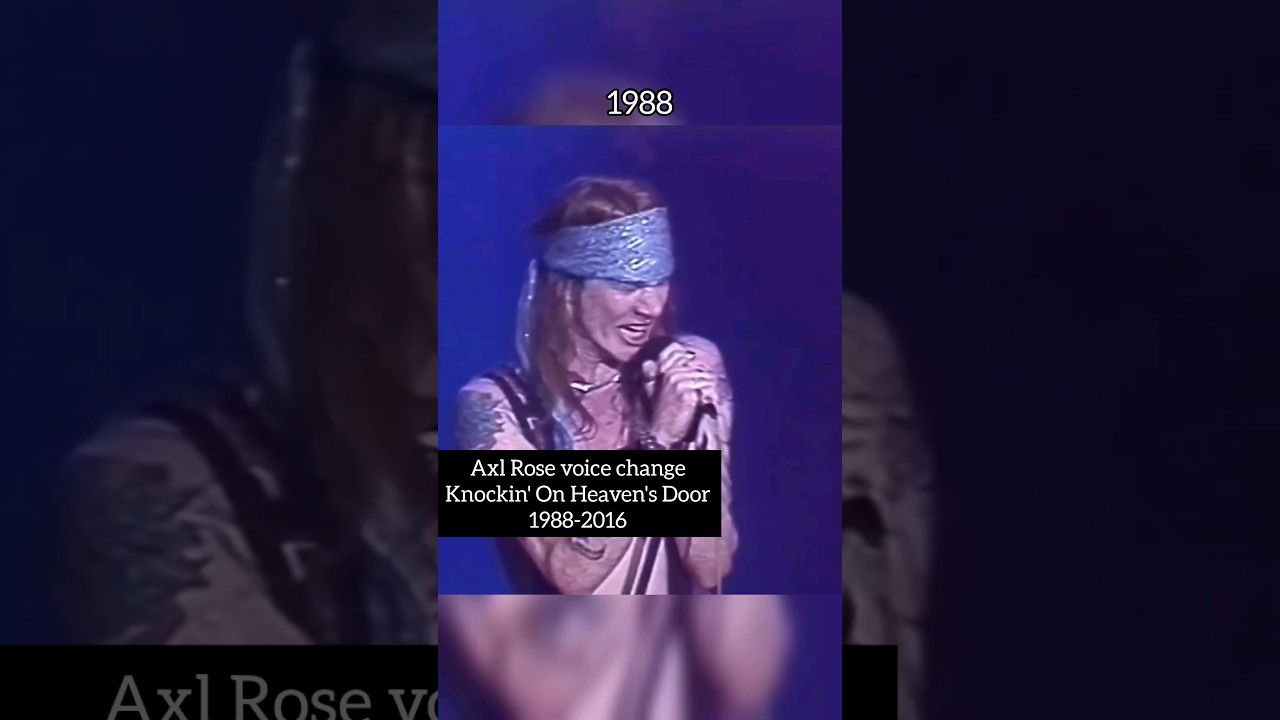 Axl Rose voice change Knockin' On Heaven's Door 1988-2016 #gunsnroses #axlrose #music #fyp #shorts