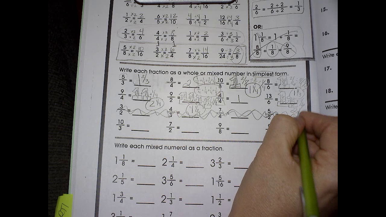 Equivalent Fractions Worksheet