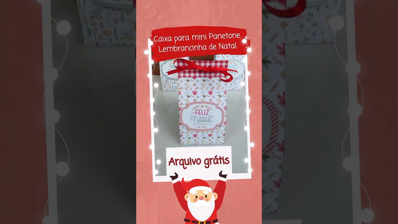 Caixa Mini Panetone - Lembrancinha de Natal | DIY Molde Gratuito #youmimos #natal #panetone