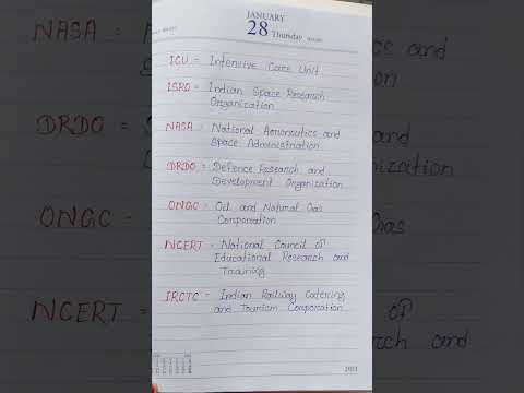 Full Form of ICU/ISRO/NASA/DRDO/ONGC/NCERT/IRCTC #education #study #english #knowledge