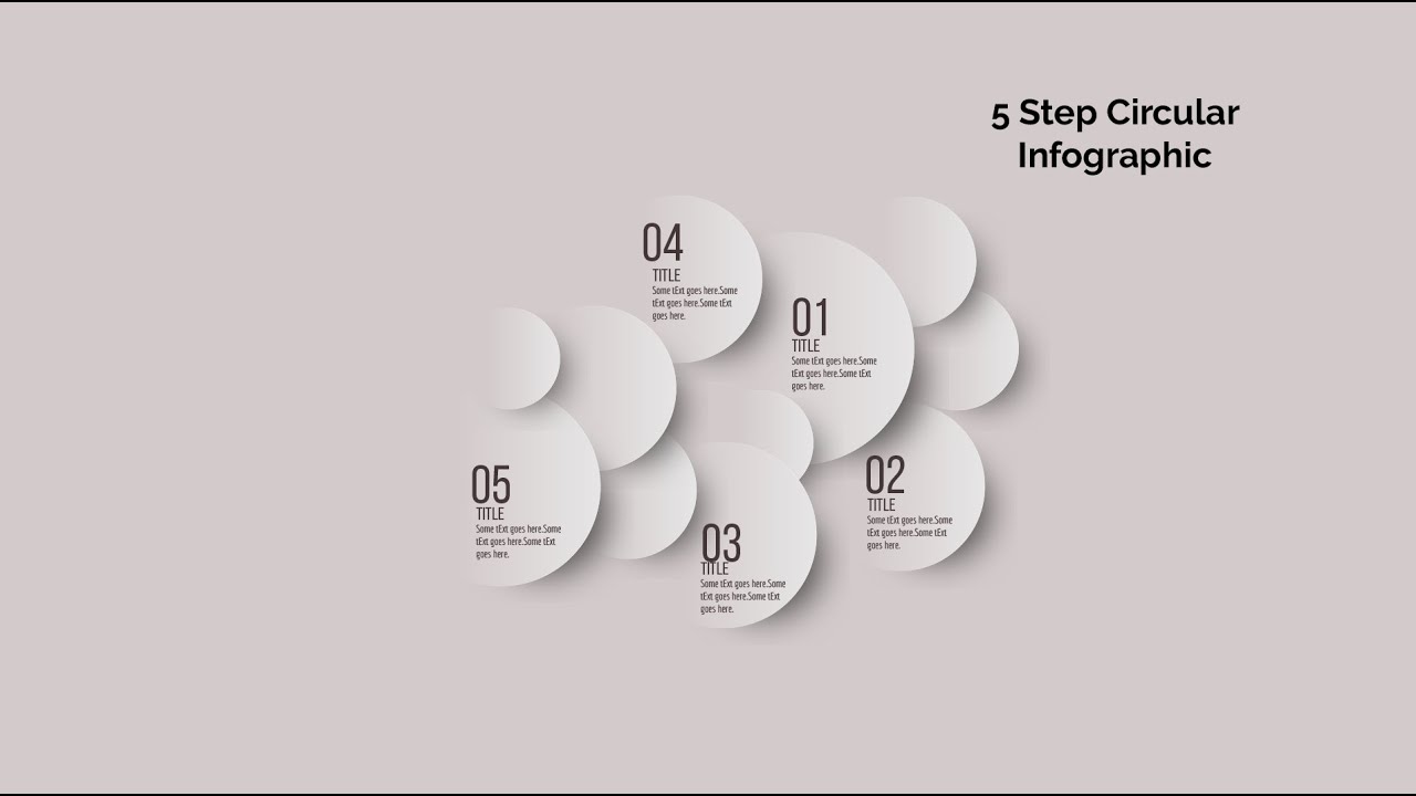4.Adobe Illustrator Design -  5 Step 3D Circular Infographic